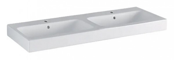 Dvojumyvadlo Keramag iCon 120 x 48,5 cm, 2 otvory, s přepady 124120