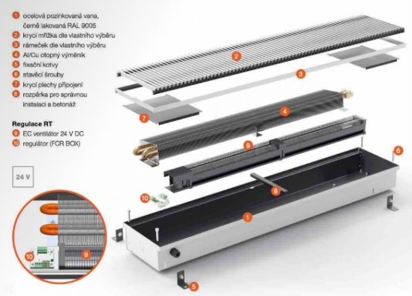 KORADO KORAFLEX FVO Optimal-V EXCLUSIVE podlahový konvektor 120/09/26 ...